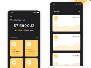 Bitcoin App UI Design - Free XD Resource | Adobe XD Elements
