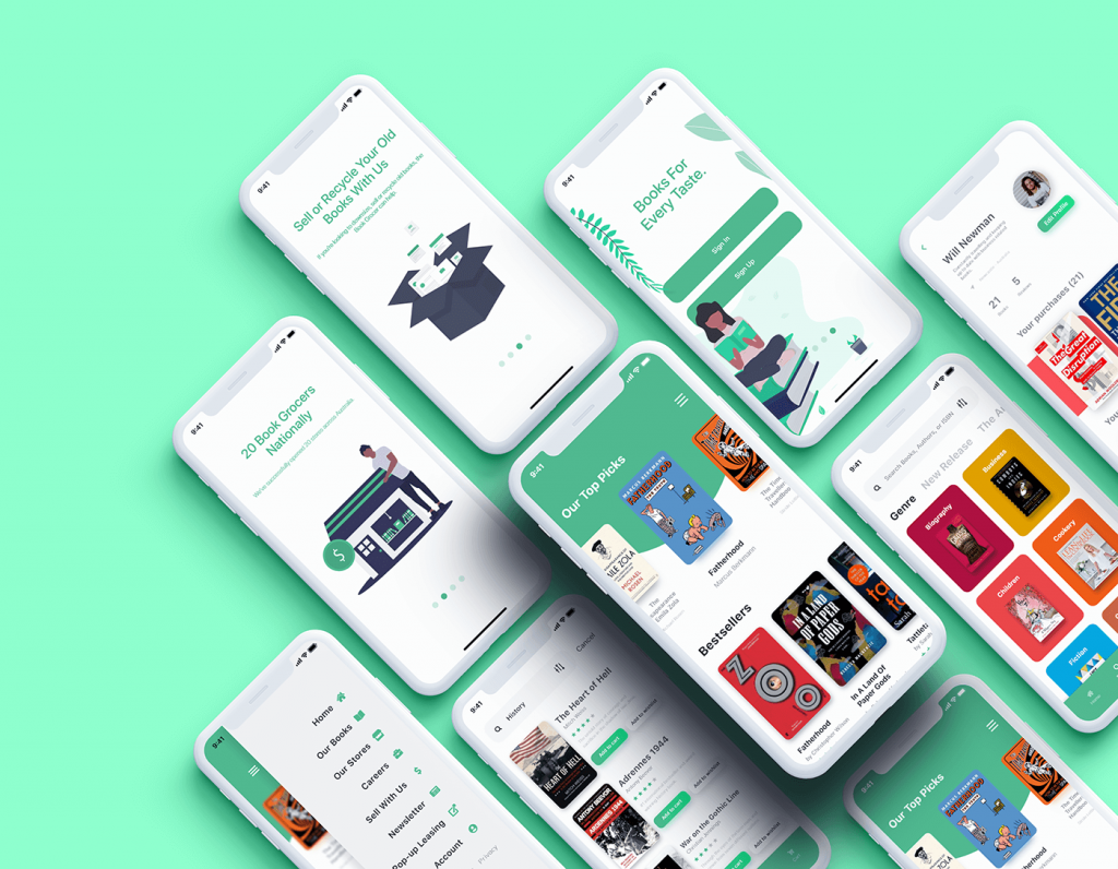Bookstore UI Kit - Free XD Resource | Adobe XD Elements