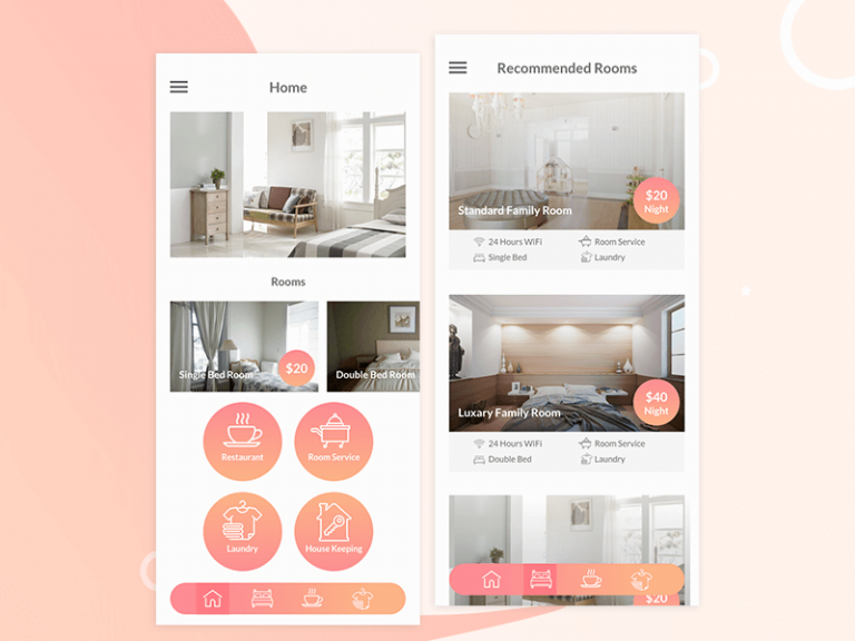 Hotel Booking App UI Design - Free XD Resource | Adobe XD Elements