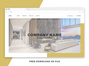 Interior/Exterior Design Website - Free XD Resource | Adobe XD Elements