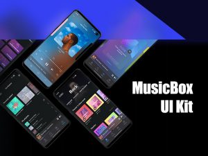 MusicBox UI Kit 70 Screens - Free XD Resource | Adobe XD Elements