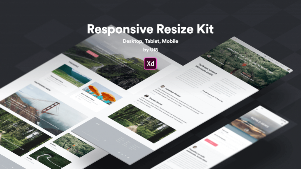 Responsive Resize UI Kit - Free XD Resource | Adobe XD Elements Responsive Resize UI Kit - Free XD Resource | Adobe XD Elements