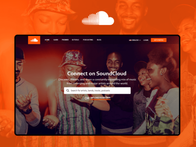 SoundCloud Homepage Redesign - Free XD Resource | Adobe XD Elements