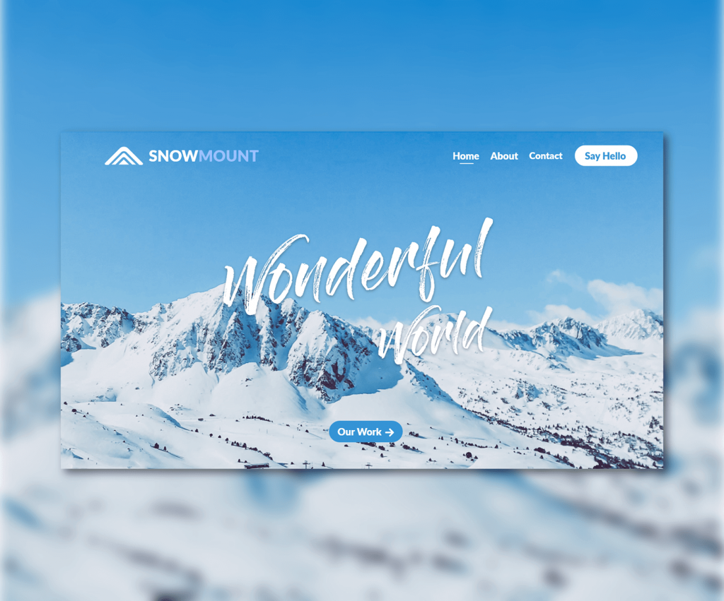 Travel Landing Page - Free XD Resource | Adobe XD Elements