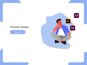 Choosing Design Hero Illustration - Free XD Resource | Adobe XD Elements