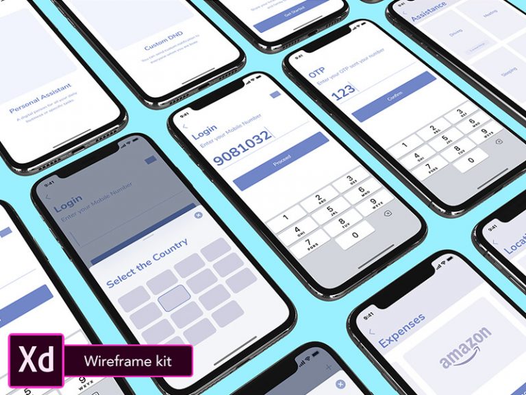 Latr Wireframe Kit - Free XD Resource | Adobe XD Elements