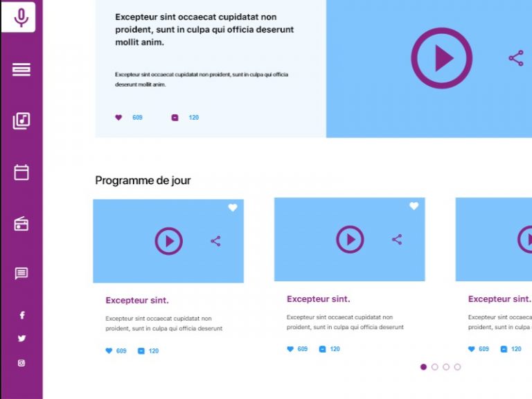 Radio Station Wireframes - Free XD Resource | Adobe XD Elements
