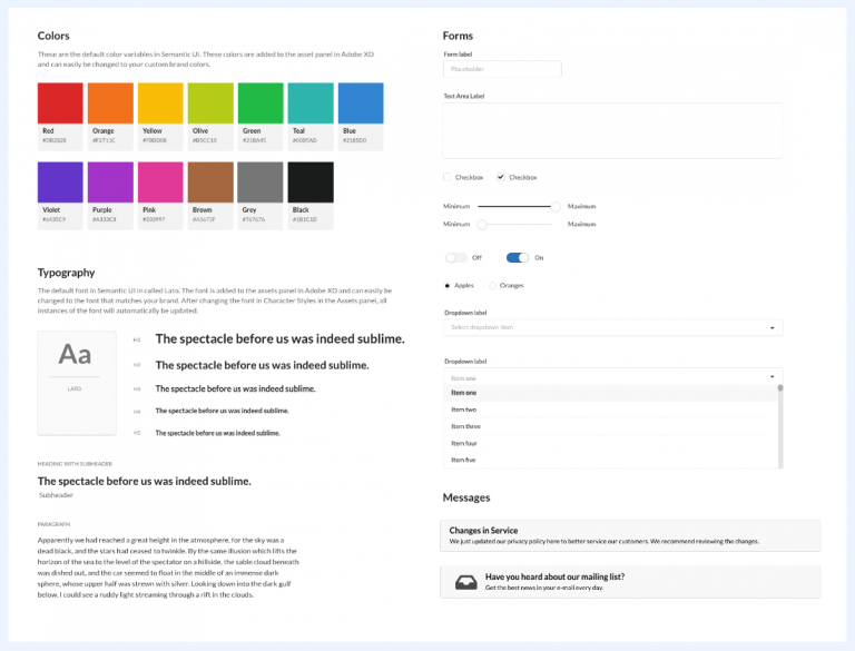 Semantic Buttons - Free XD Resource | Adobe XD Elements