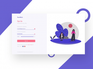 Sign Up Illustration - Free XD Resource | Adobe XD Elements