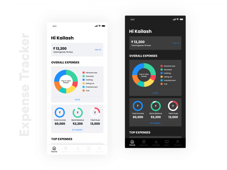 Expense Tracker App - Free XD Resource | Adobe XD Elements