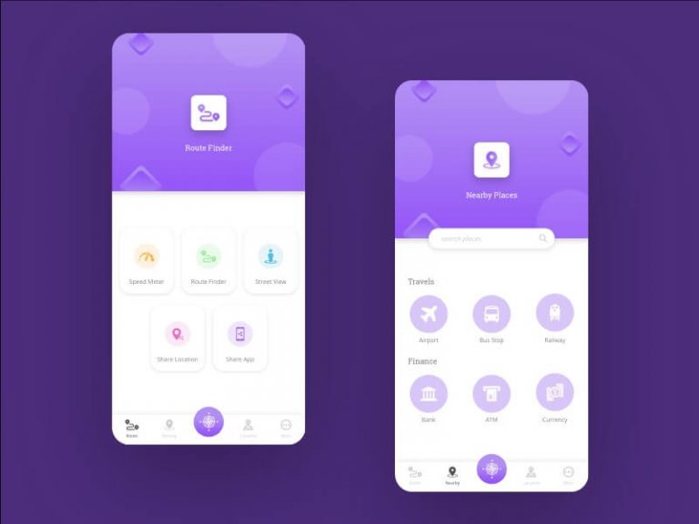 Maps and Navigation - Free XD Resource | Adobe XD Elements