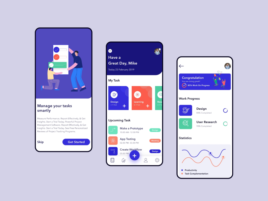 Task Management App - Free XD Resource | Adobe XD Elements