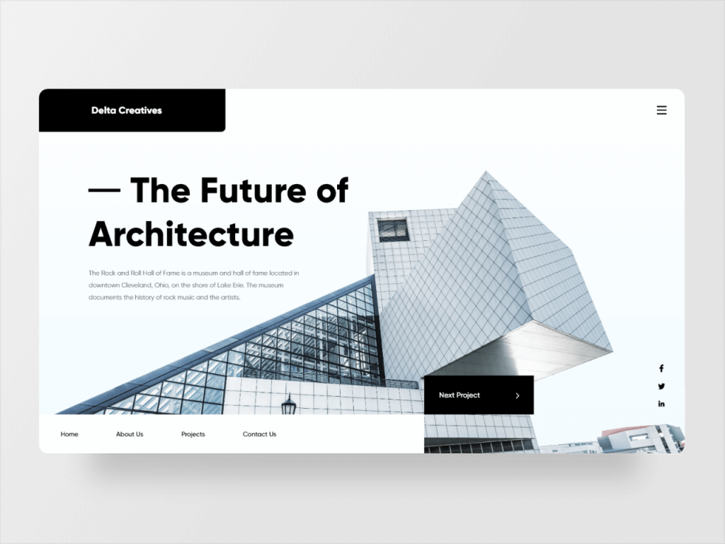 Architecture Website Exploration - Free XD Resource | Adobe XD Elements