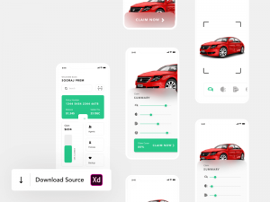 Car Insurance Policy UI/UX Animation - Free XD Resource | Adobe XD Elements