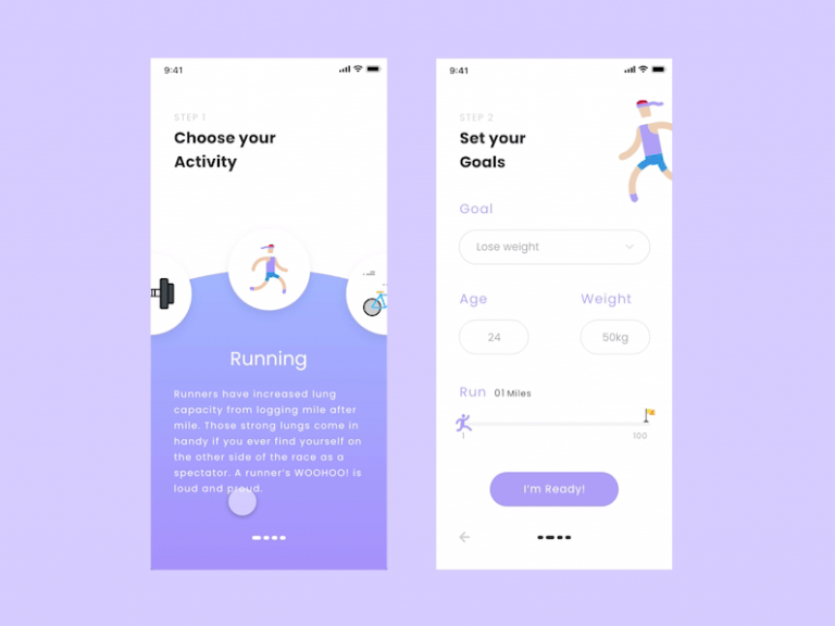 Fit Mobile App - Free XD Resource | Adobe XD Elements