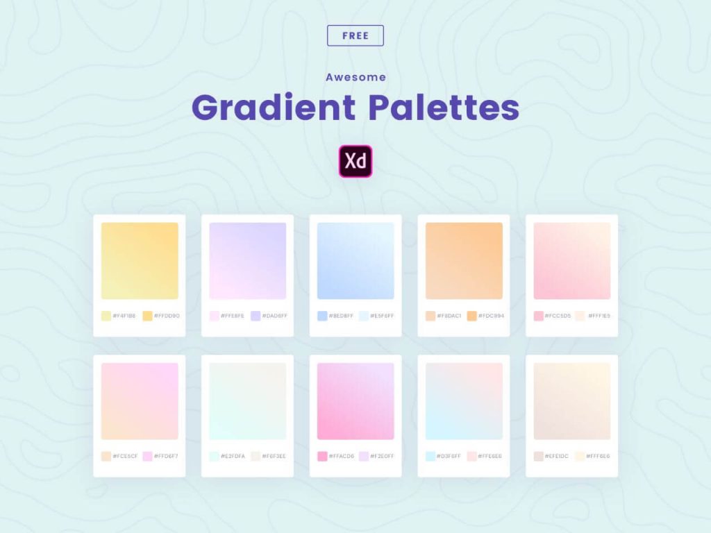 Gradients Palette - Free XD Resource | Adobe XD Elements