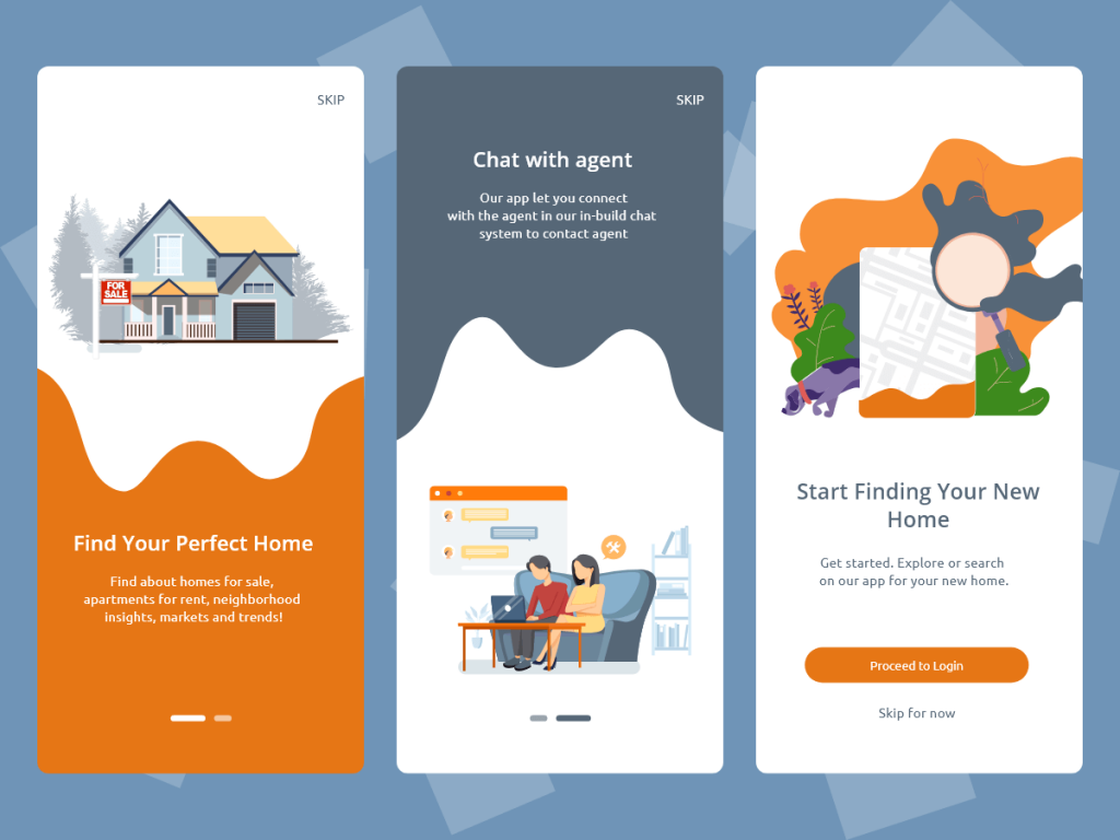 Real Estate Application - Free XD Resource | Adobe XD Elements