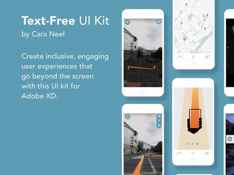 Text Maps UI Kit - Free XD Resource | Adobe XD Elements