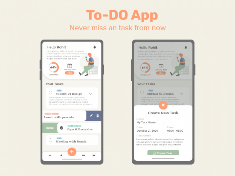 To Do App - Free XD Resource | Adobe XD Elements