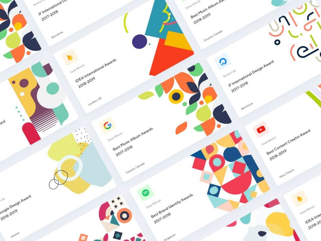 UI Cards for Presentation - Free XD Resource | Adobe XD Elements