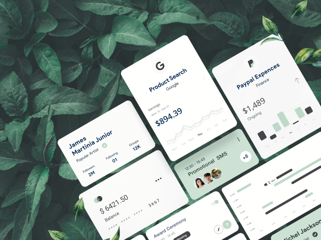 UI Kit Card - Free XD Resource | Adobe XD Elements