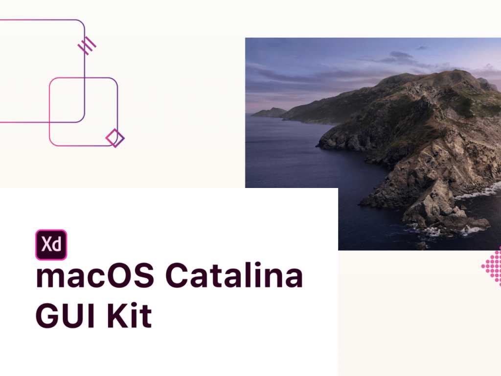 Catalina GUI Light and Dark Mode - Free XD Resource | Adobe XD Elements