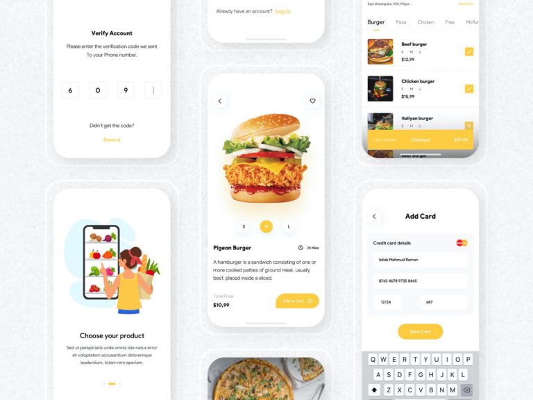 Food Delivery App - Free XD Resource | Adobe XD Elements