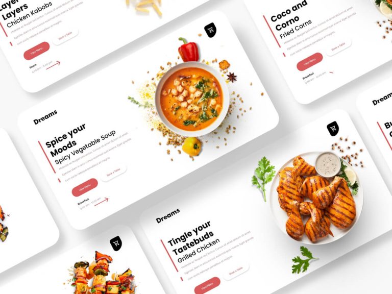 Food Store Web UI Kit - Free XD Resource | Adobe XD Elements