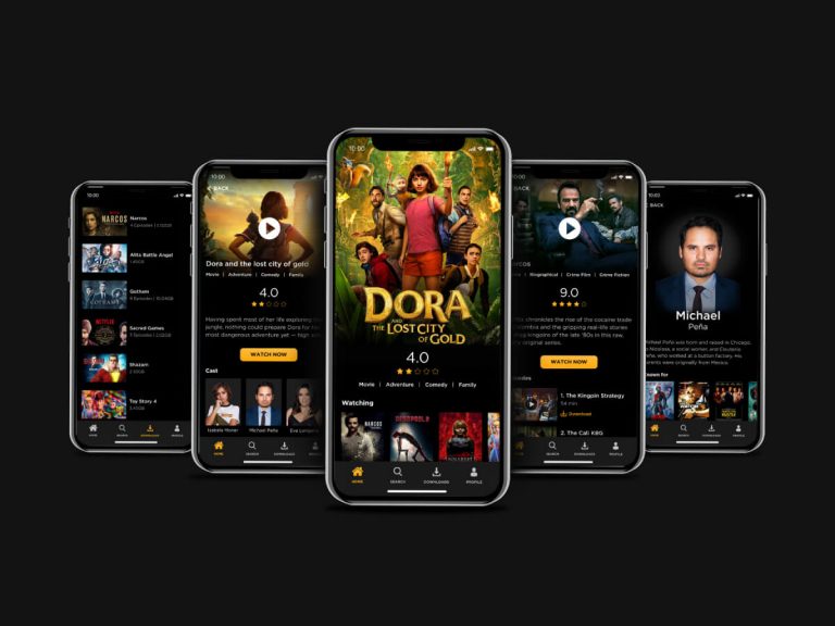 Movie & TV Shows UI Kit - Free XD Resource | Adobe XD Elements