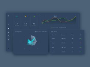Skeuomorphic Admin Dashboard - Free XD Resource | Adobe XD Elements