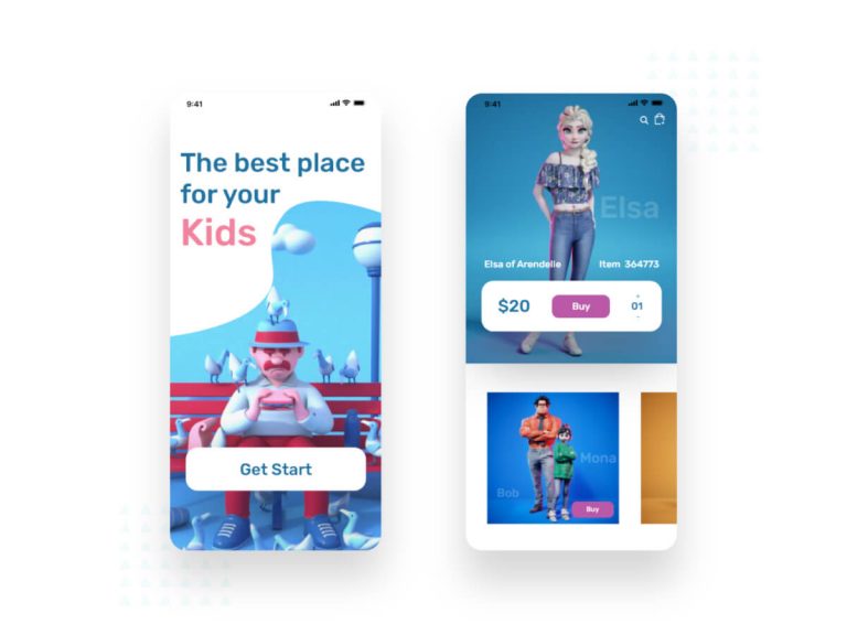 Toy Store App - Free XD Resource | Adobe XD Elements