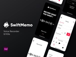 Voice Recorder UI Kit - Free XD Resource | Adobe XD Elements