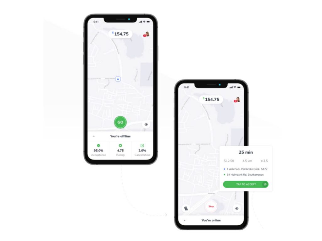 Taxi Service UI Kit - Free XD Resource | Adobe XD Elements