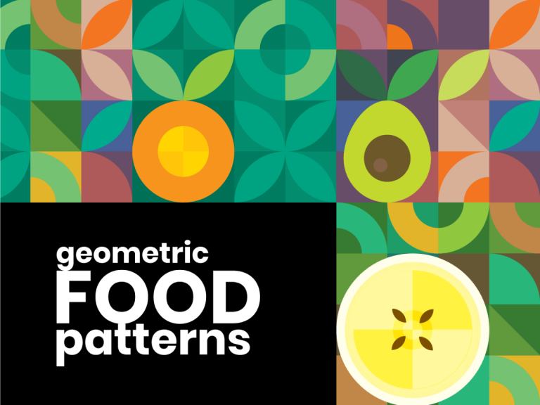 Geometric Food Patterns - Free XD Resource | Adobe XD Elements